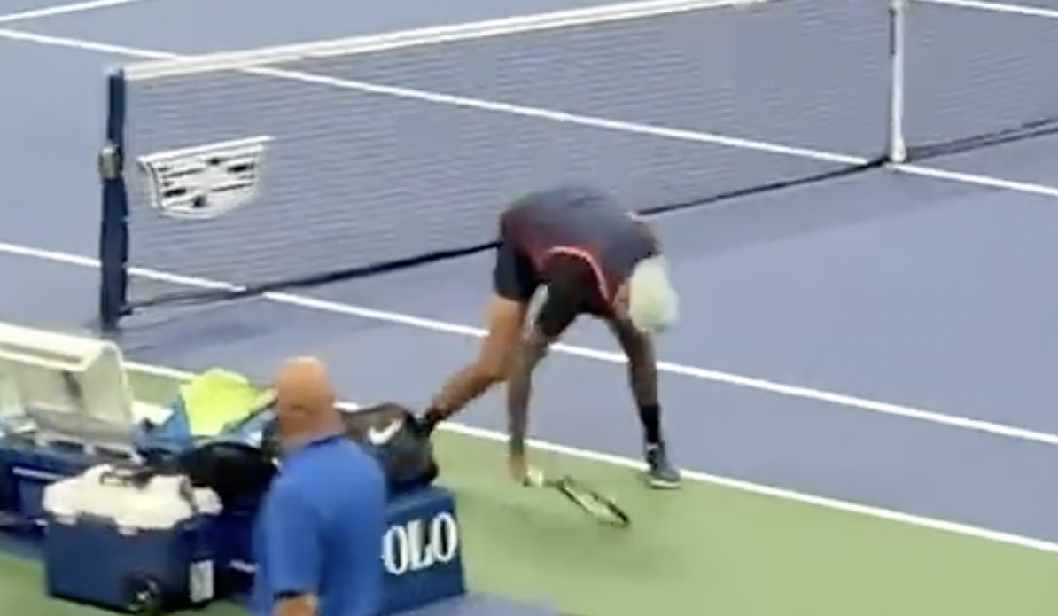 VIDEO: Nick Kyrgios Smashes Rackets After US Open Loss