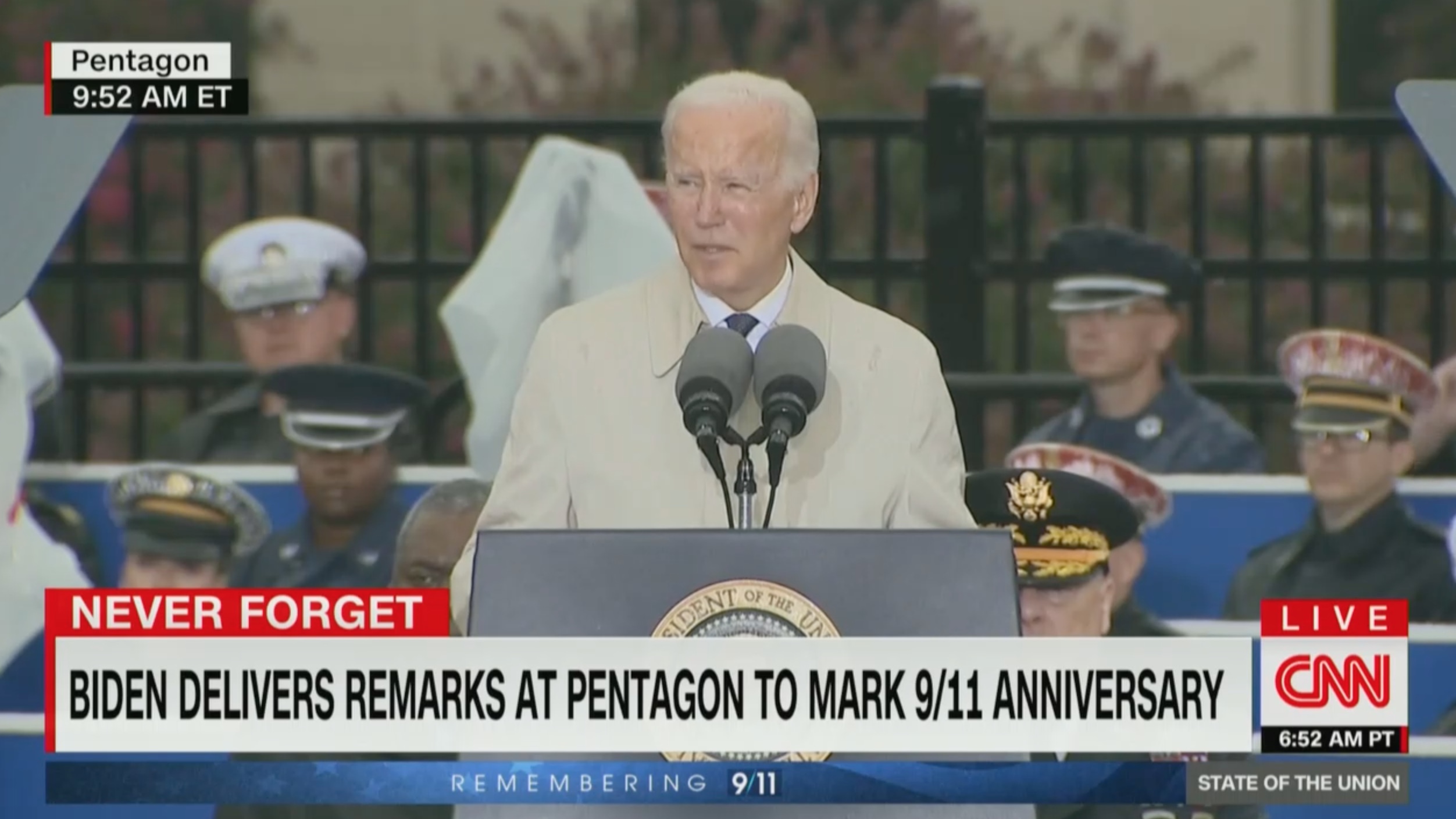 Joe Biden Quotes Queen Elizabeth in 9/11 Memorial Speech