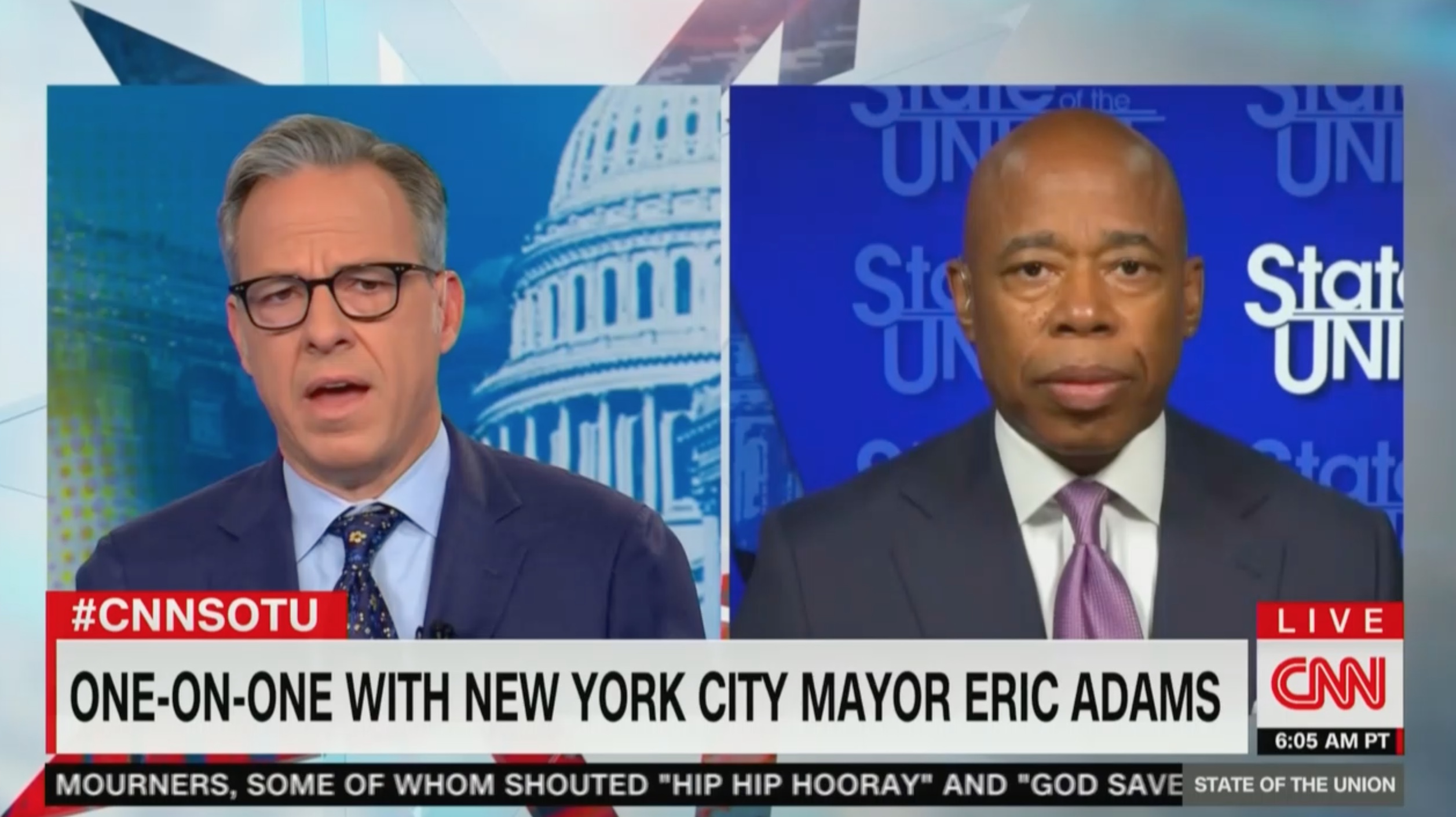 Jake Tapper Asks Eric Adams if He Wants Biden Involved in Migrant Response
