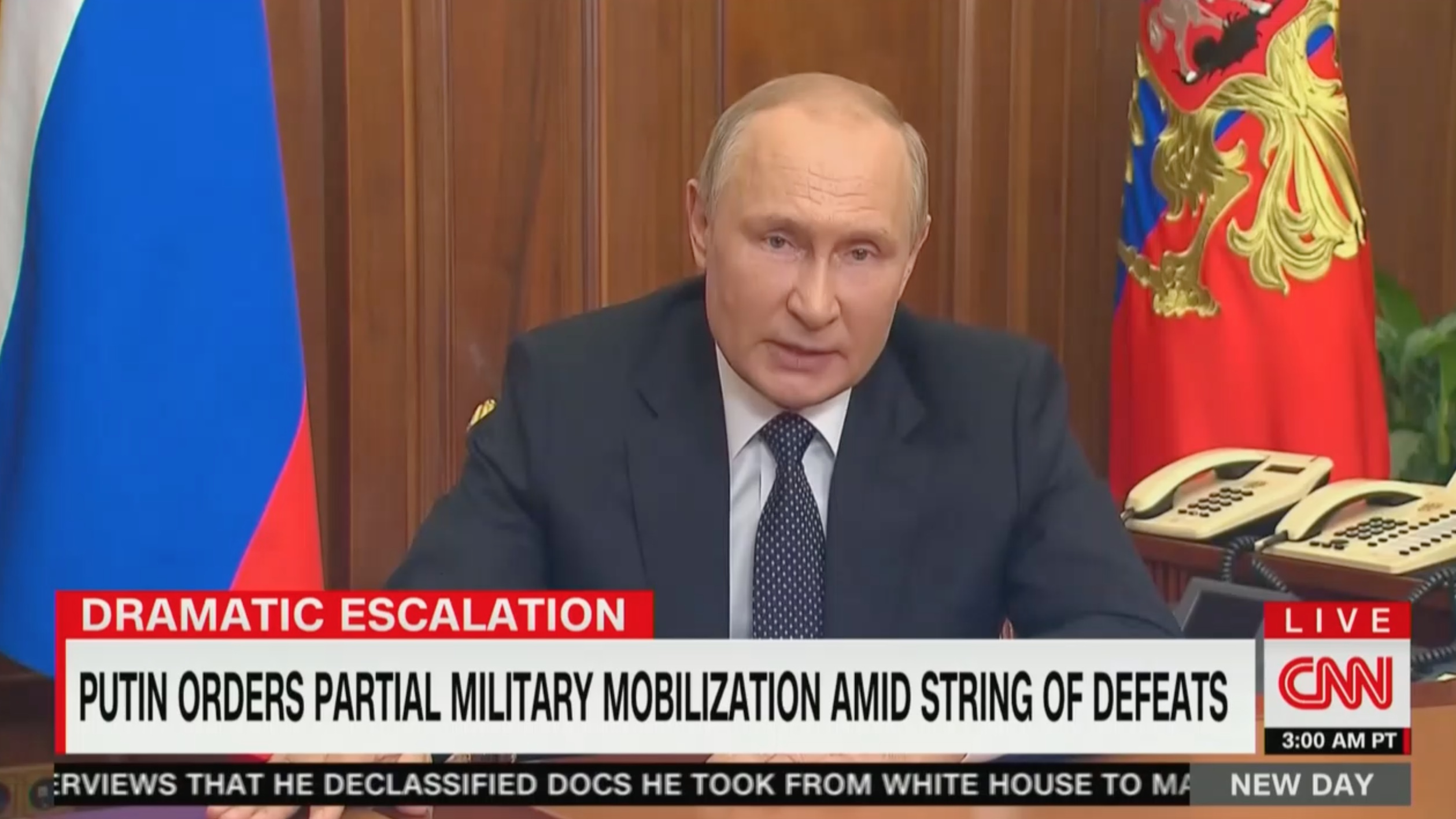 Vladimir Putin Threatens to Use Nukes After Ukraine Defeats