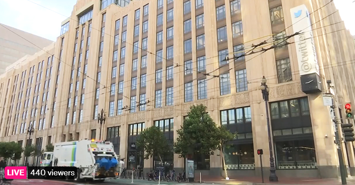 Reuters Live Streams Twitter HQ -- From Across the Street