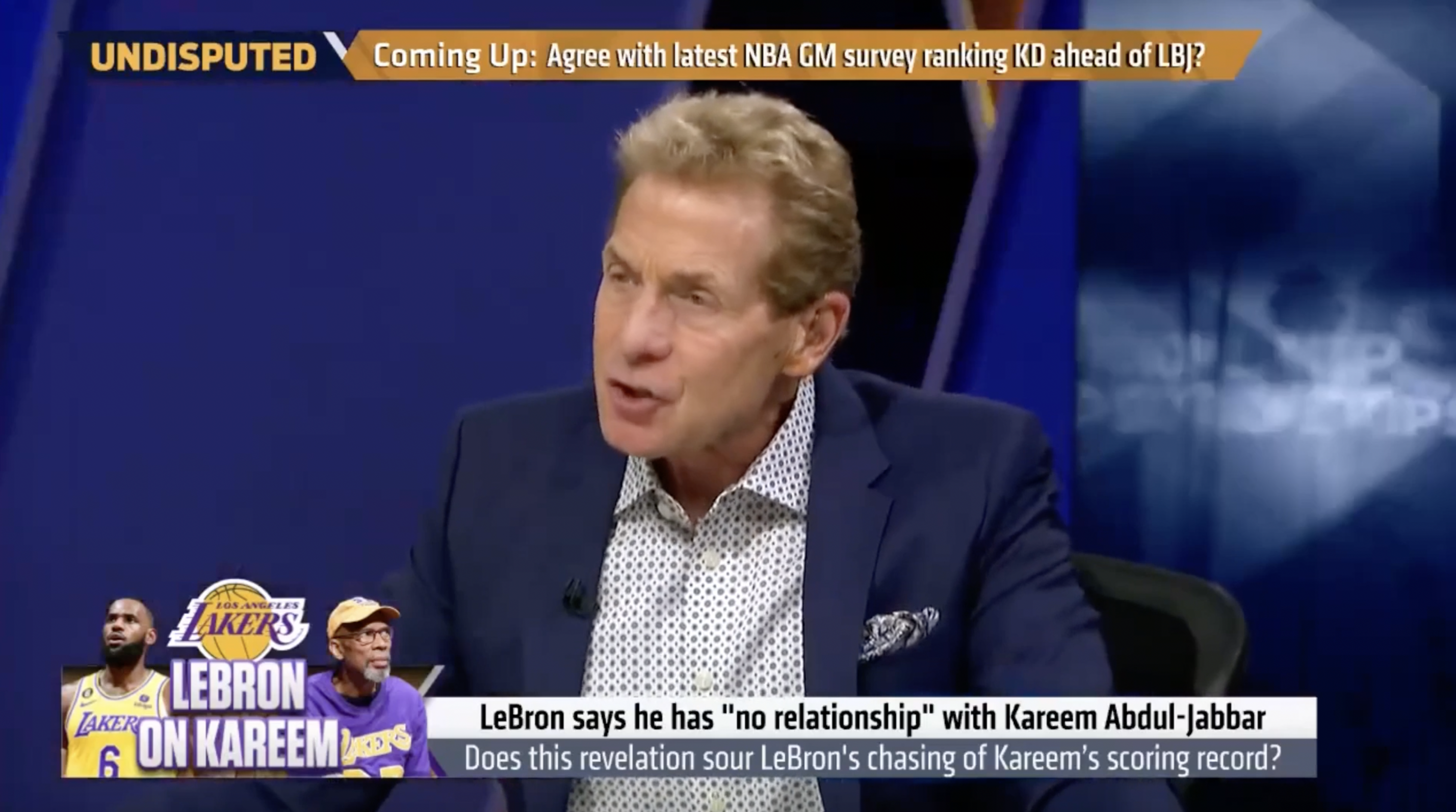 Skip Bayless Sides With LeBron James Over Kareem Abdul-Jabbar