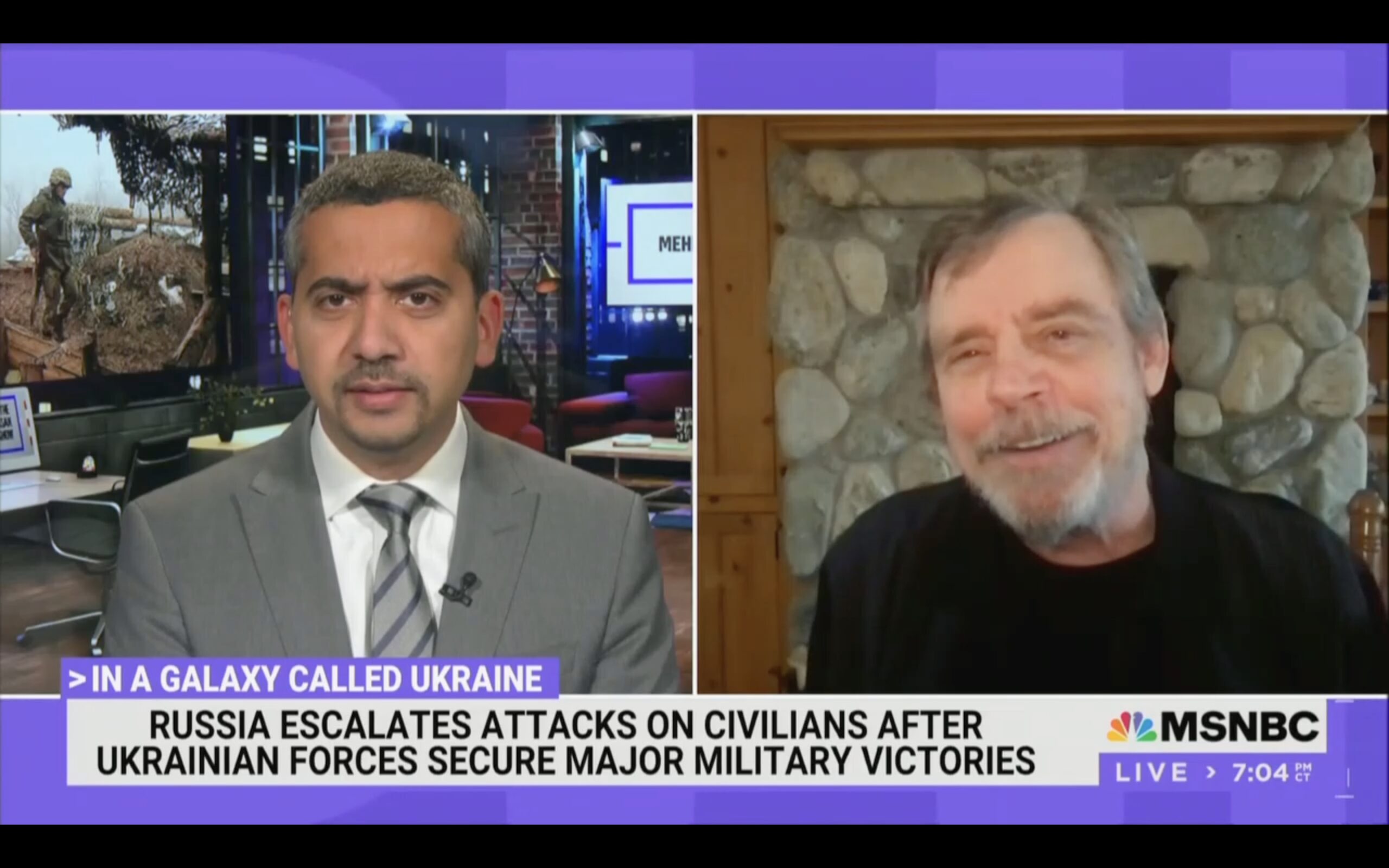 Mark Hamill Tells Mehdi Hasan About Being Ambassador for Ukraine Drones