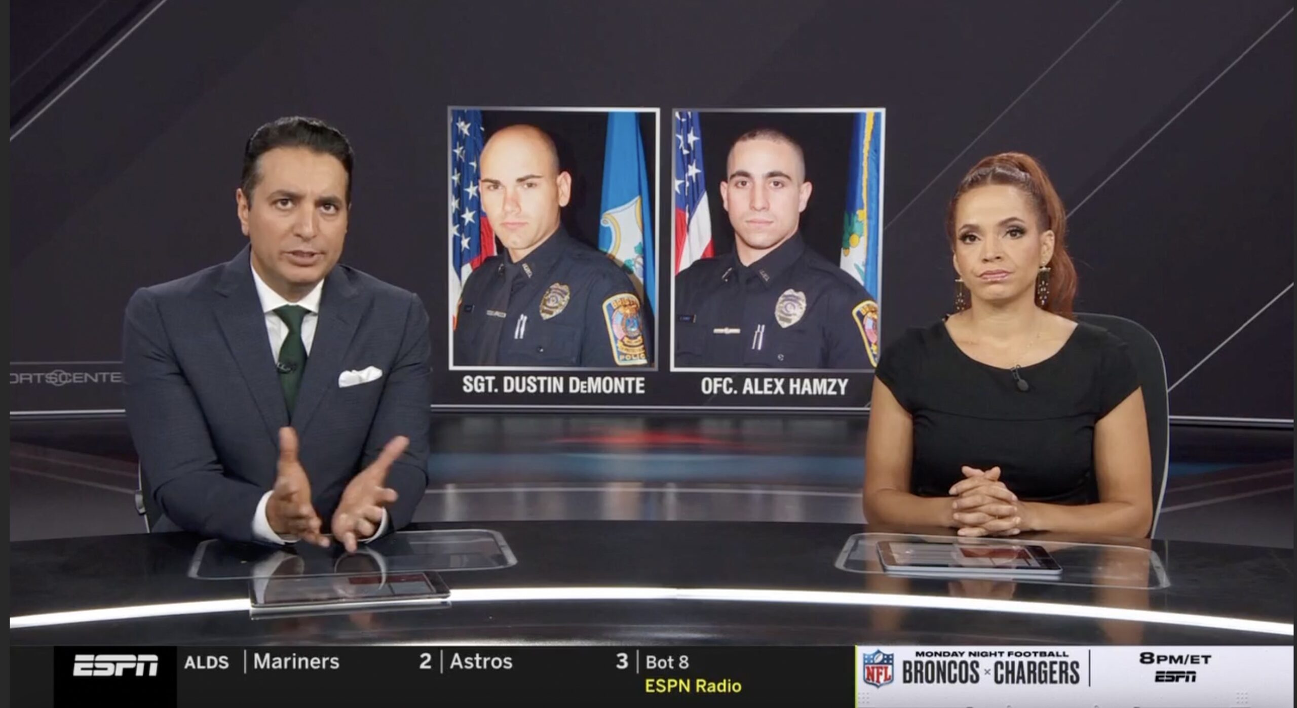 ESPN Anchors Pay Tribute To Killed Bristol Police Officers