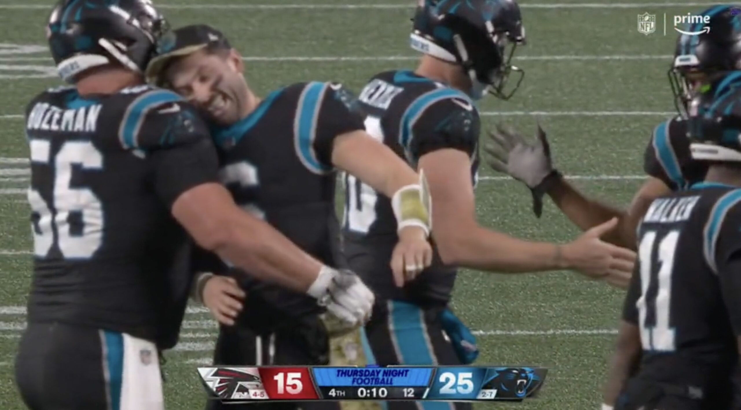 WATCH: Panthers QB Baker Mayfield Celebrates Win By Headbutting ...