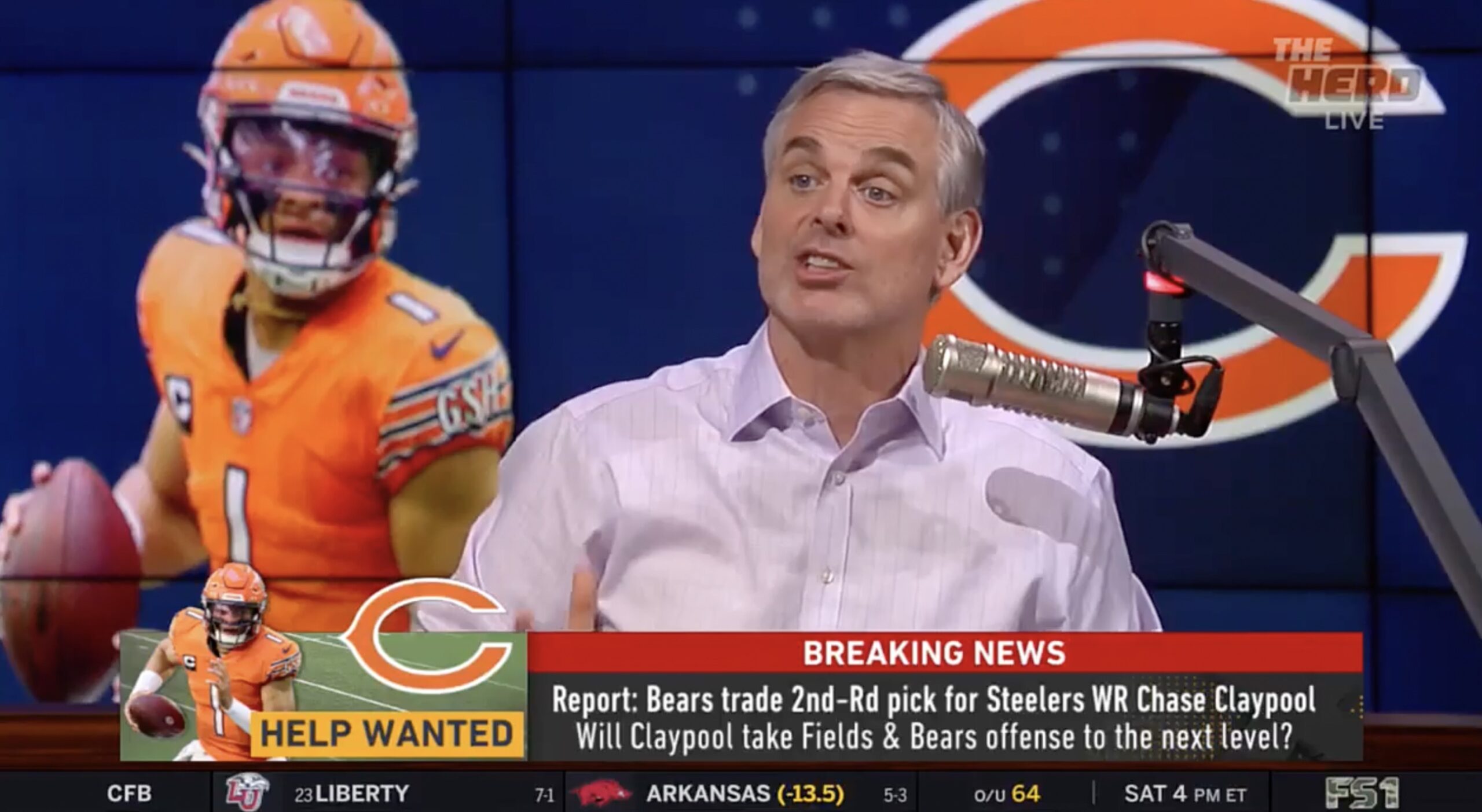 Colin Cowherd Is Very High On Bears Running Back ‘Armstrong’ — Who Does ...