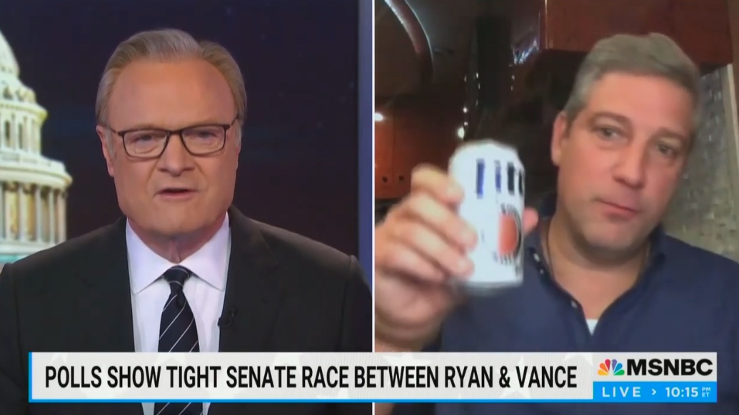 Tim Ryan Holds Up Beer While Predicting Victory on Tuesday