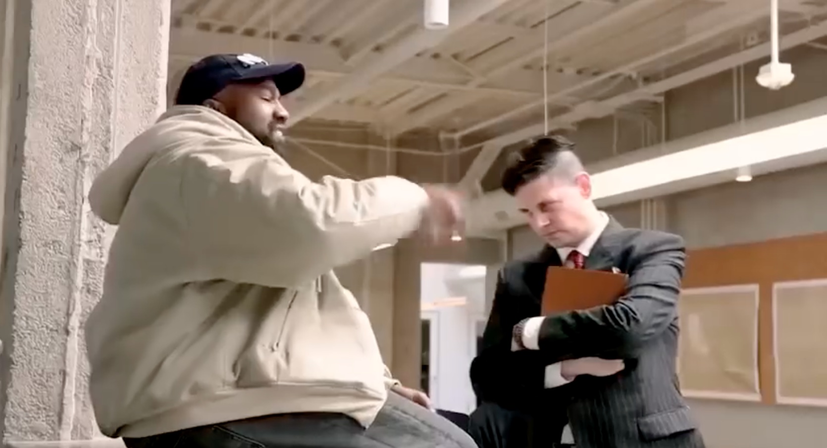 Kanye West Posts Bizarro 'Debrief' Video After Meeting Trump