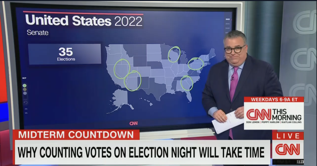 CNN's David Chalian Says Election Day Senate Results Unlikely While ...