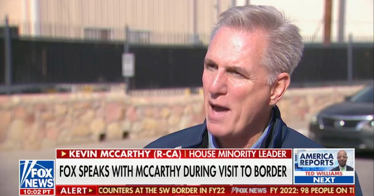 Kevin McCarthy Planning Hearings Literally AT U.S. Border