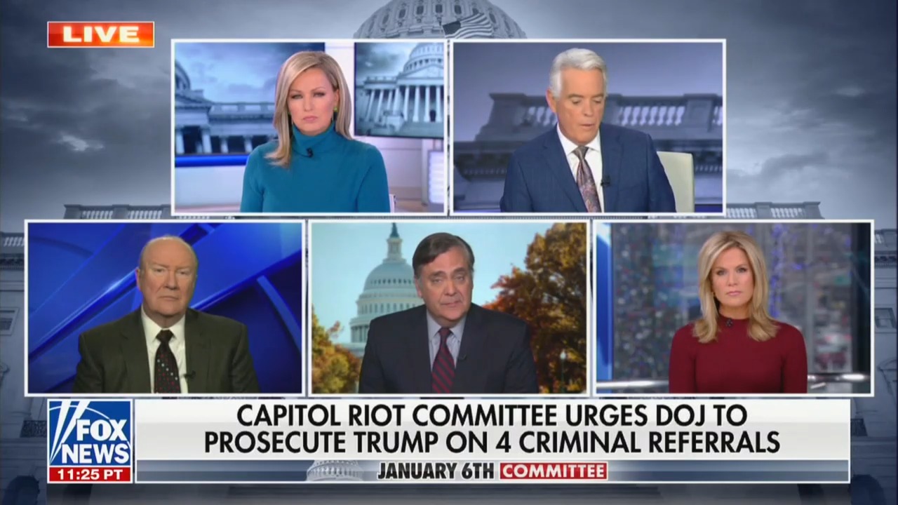 Fox News Legal Analysts Pour Cold Water on Jan. 6 Referrals