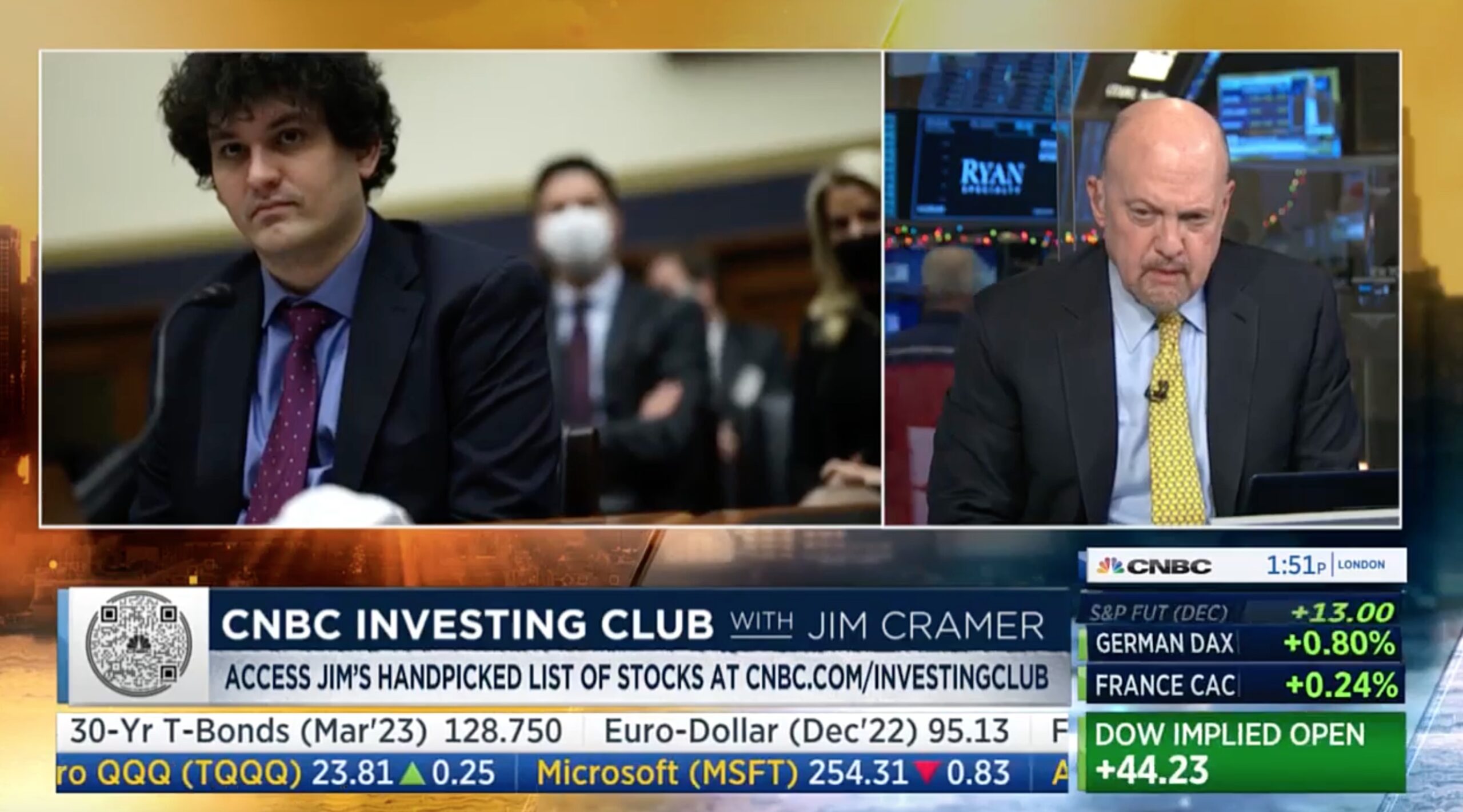 Jim Cramer Slams 'Con Artist' Sam Bankman-Fried on CNBC