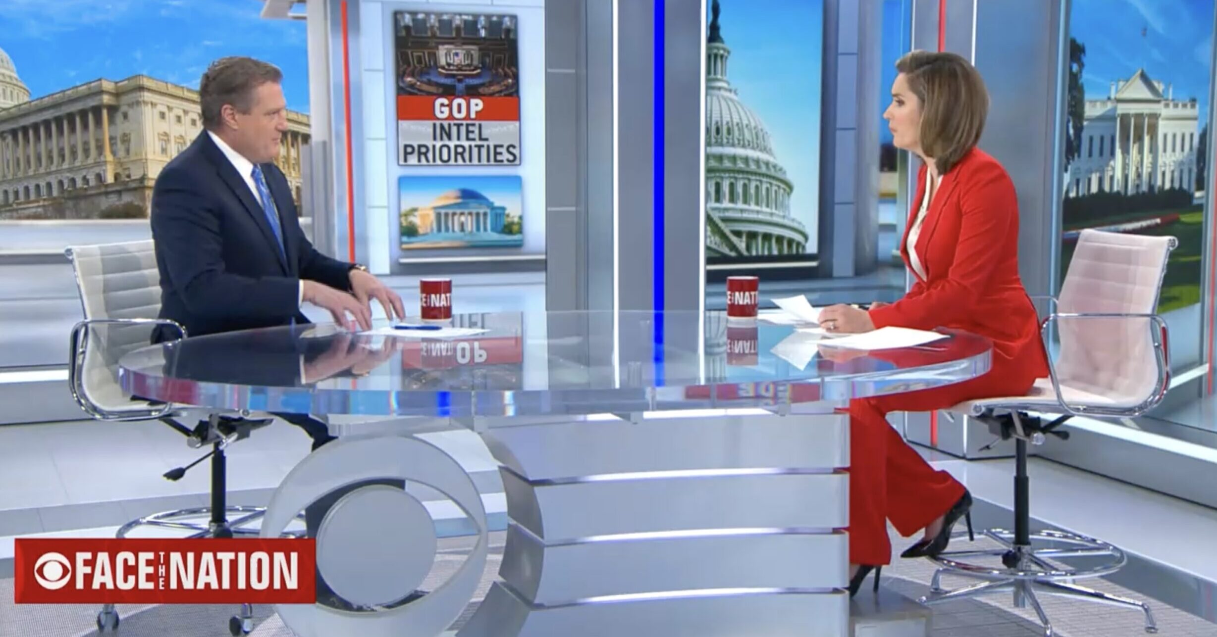 WATCH: CBS’ Margaret Brennan Grills GOP Rep. About Trump Dining With ...