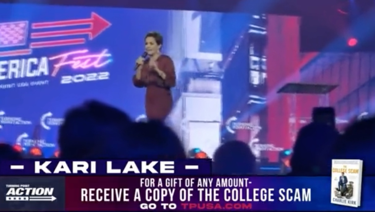 Watch Kari Lake Deliver an Utterly Unhinged Speech at TPUSA Summit
