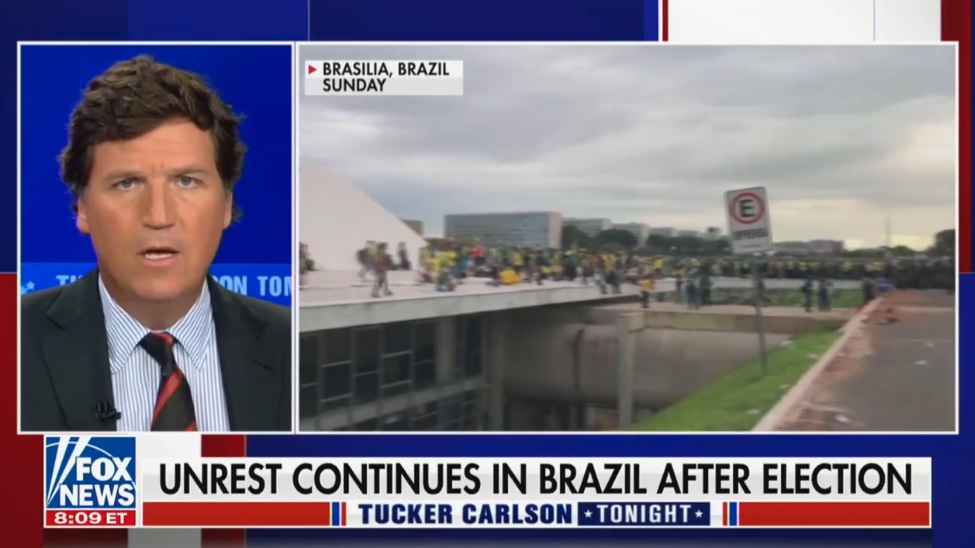 Tucker Carlson Defends Pro-Bolsonaro Rioters in Brazil