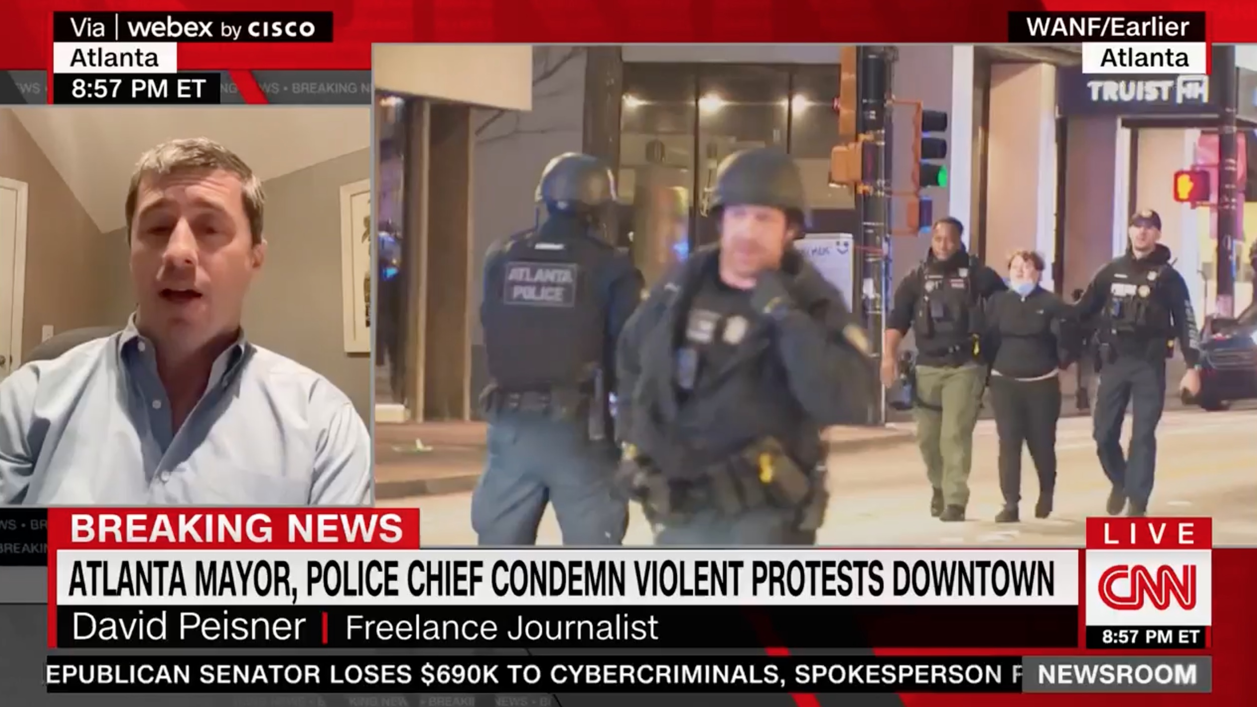 David Peisner Rejects Calling Atlanta Protests 'Violent'