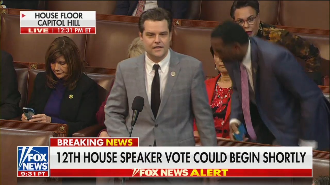 Matt Gaetz Speech Gets Interrupted By Screaming Republicans