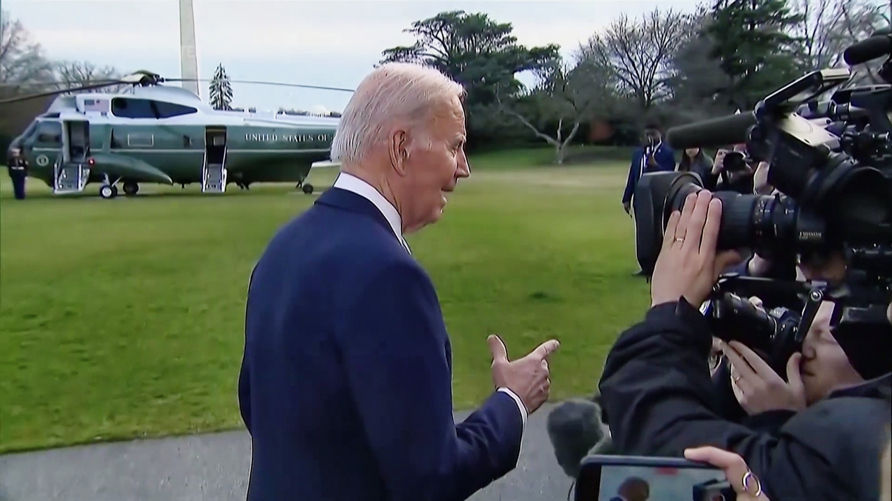 WATCH: Biden Drops 80s Pop Reference As Reporters Pepper Him About ...