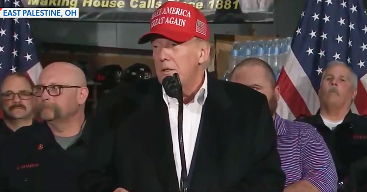 Trump Tells Ohio Residents He Brought Them ‘Trump Water’