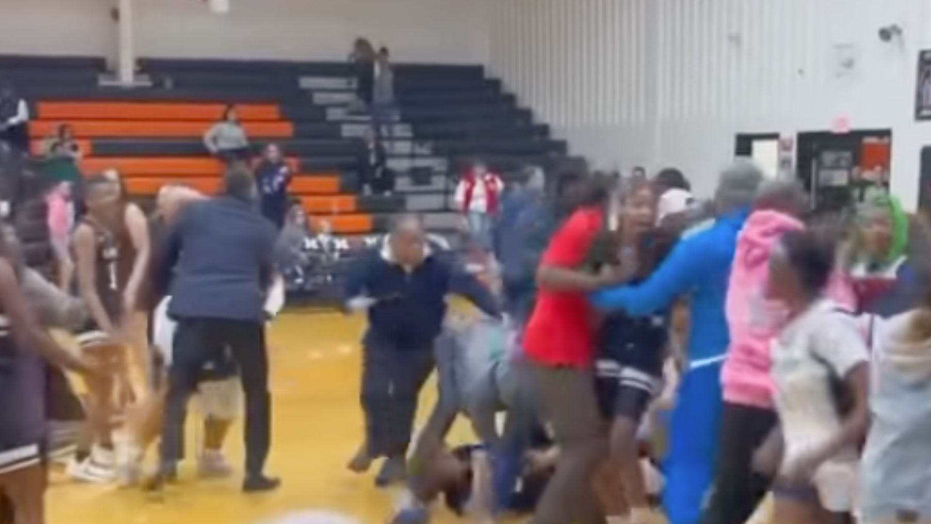 Wild Brawl Breaks Out At Girls High School Basketball Game
