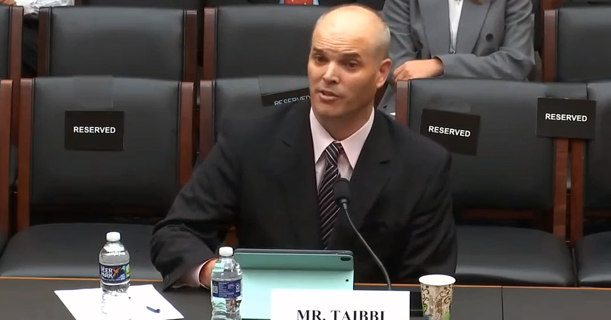 Matt Taibbi Defended After Democrat Warns of Imprisonment