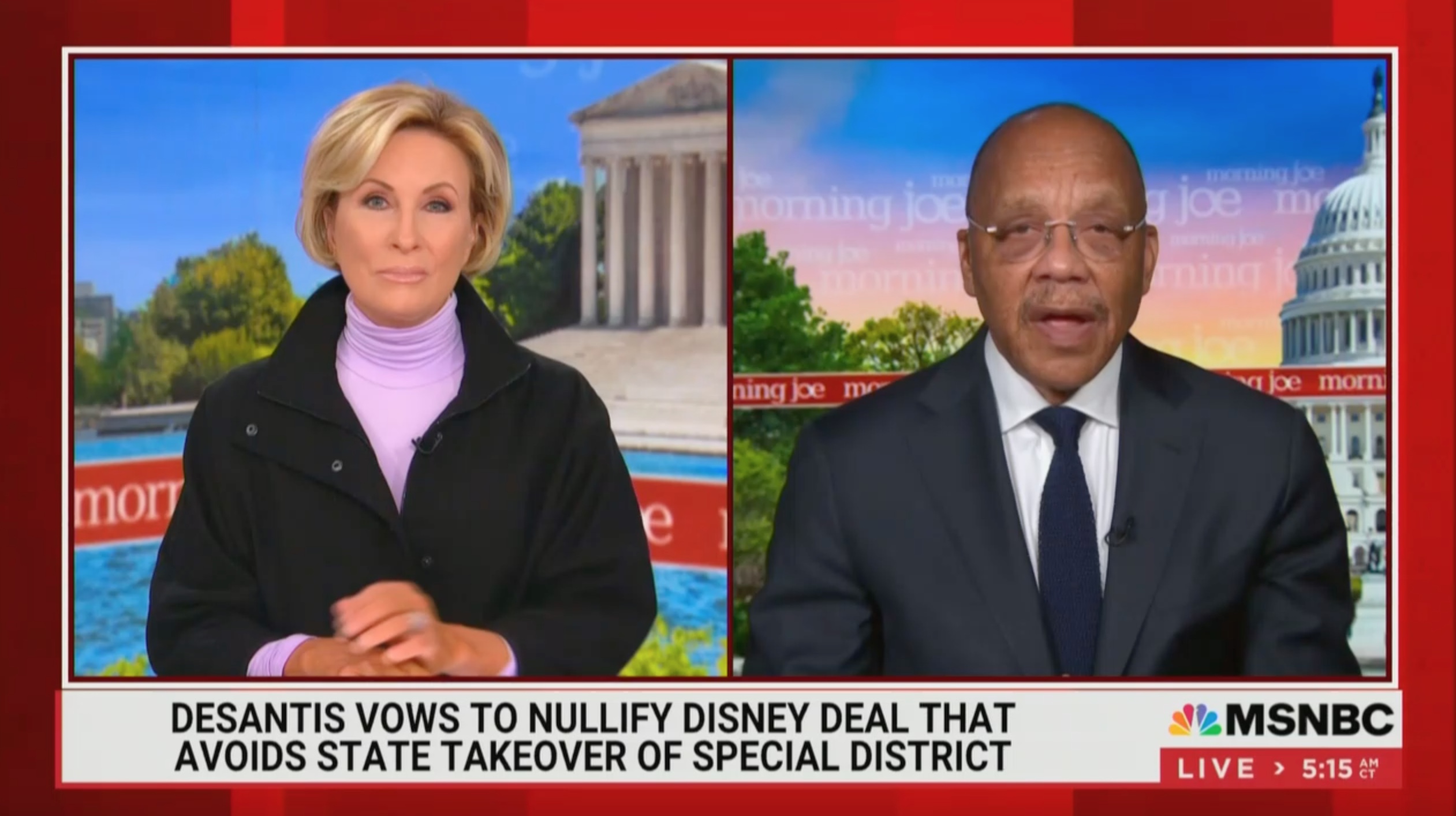 Morning Joe Mocks Ron DeSantis' Fight With Disney