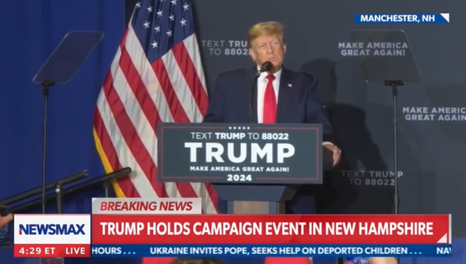 Trump Debuts New Nickname For Biden at New Hampshire Rally