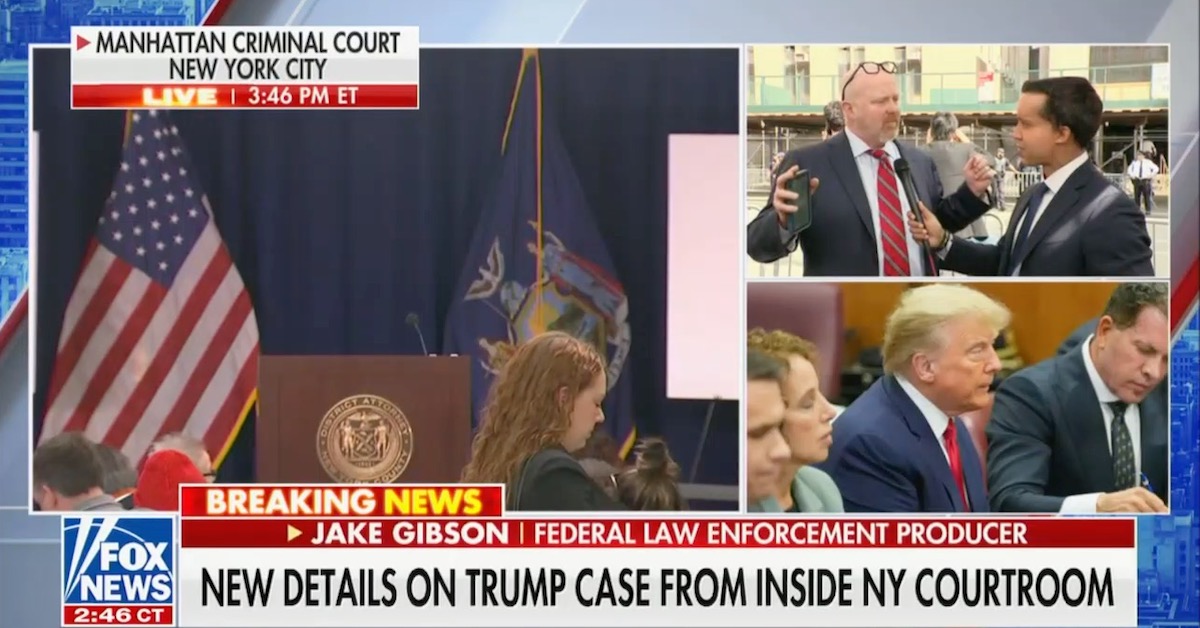 Fox Reporter Claims Trump 'Glared' at Bragg, Looking for a 'Fight'