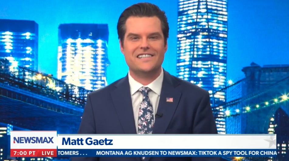 Matt Gaetz Guest-Hosts Newsmax Show, Network Source Takes Issue