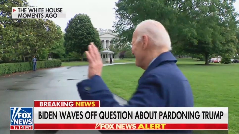 Biden Laughs and Leaves When Fox's Peter Doocy Asks If He'd Pardon ...