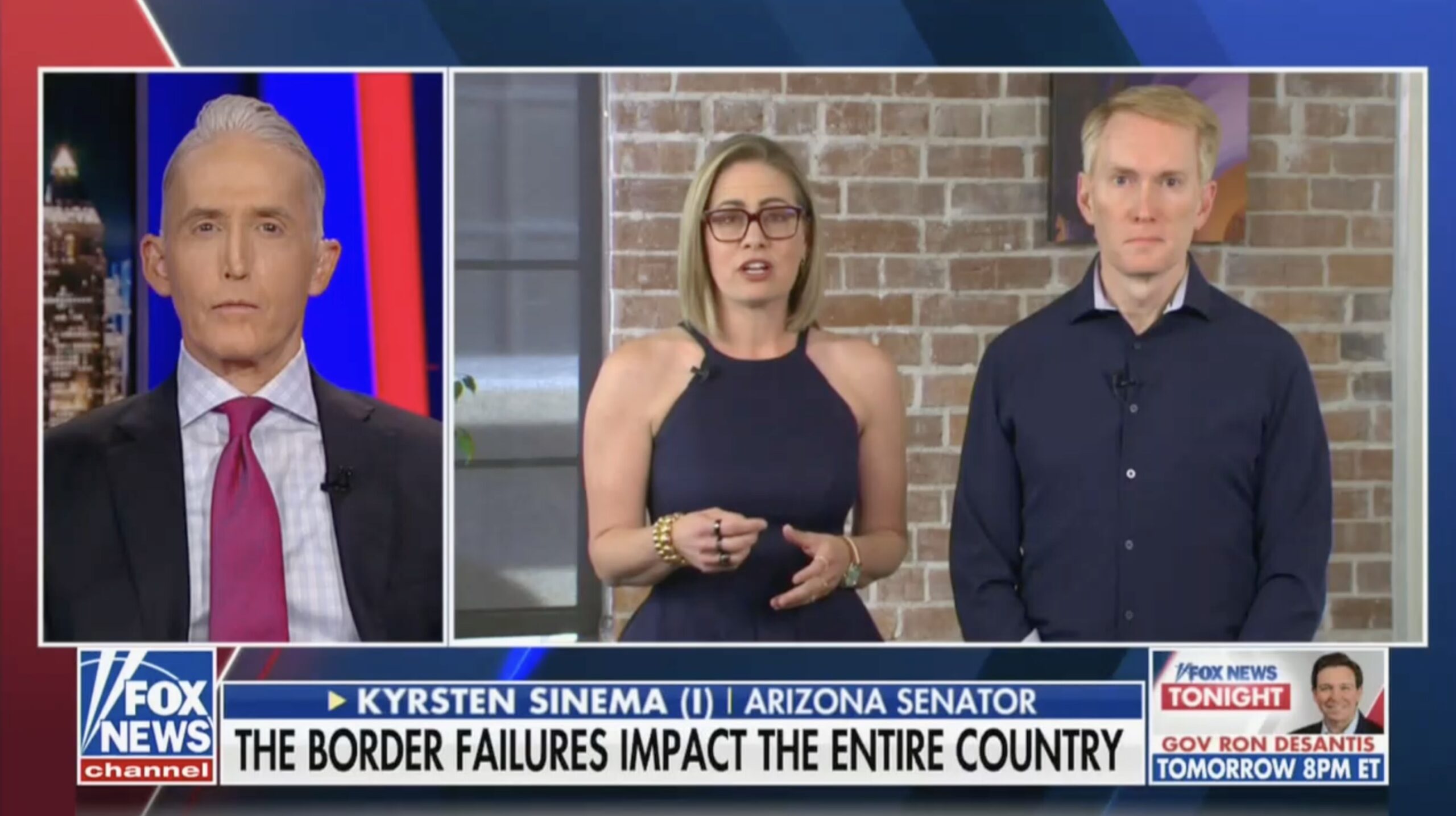 Kyrsten Sinema Goes on Fox News and Hits Biden on the Border