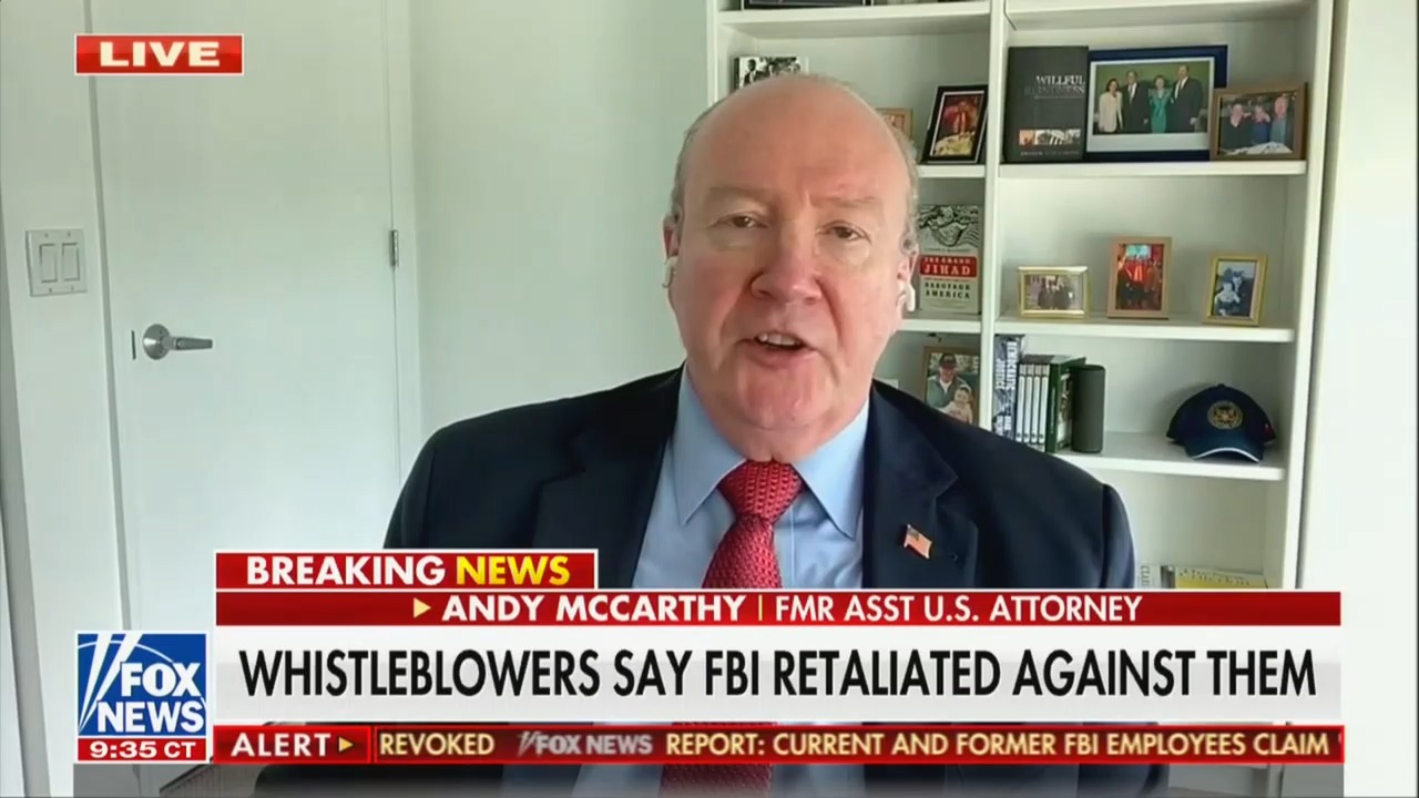 Andy McCarthy Dings GOP Weaponization Hearing on Fox News