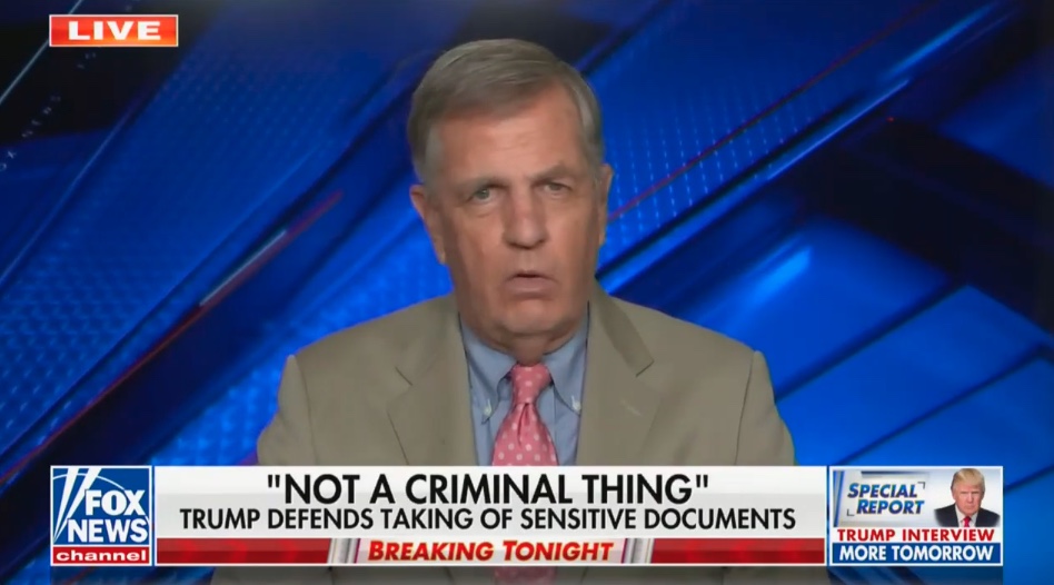 Fox's Brit Hume Torches Trump's Explanations for Why He Took Documents