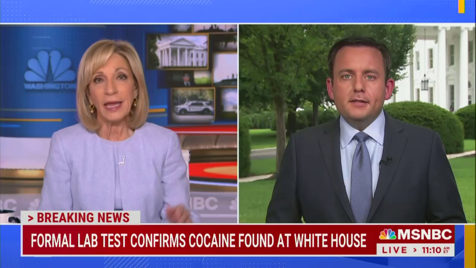 Andrea Mitchell Stunned As She Breaks News White House Cocaine Has Been ...