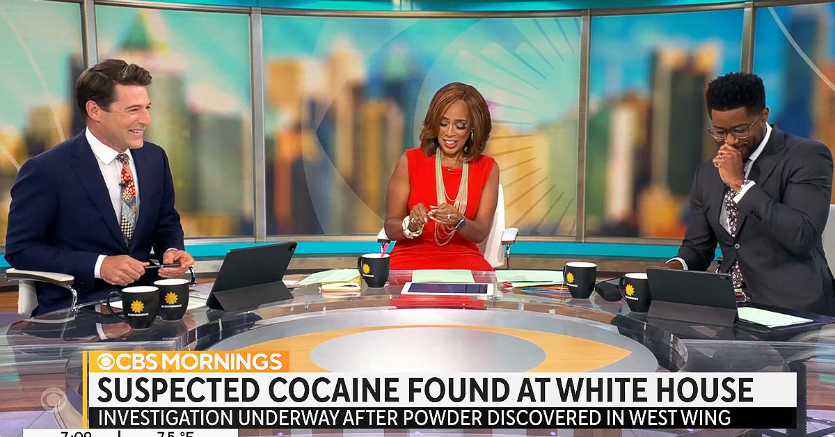 WATCH: CBS News Has Hilarious Reaction to Cocaine at White House