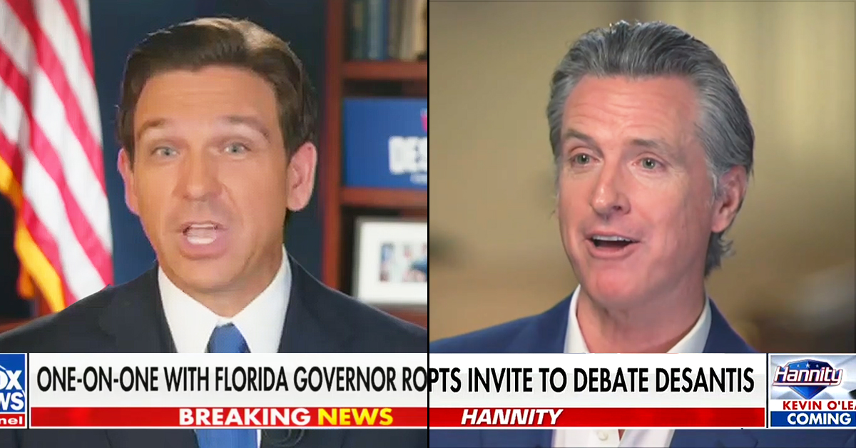 ‘Anytime, Anywhere’: DeSantis and Newsom Trade Smack Talk and Agree to a Debate Moderated By ...