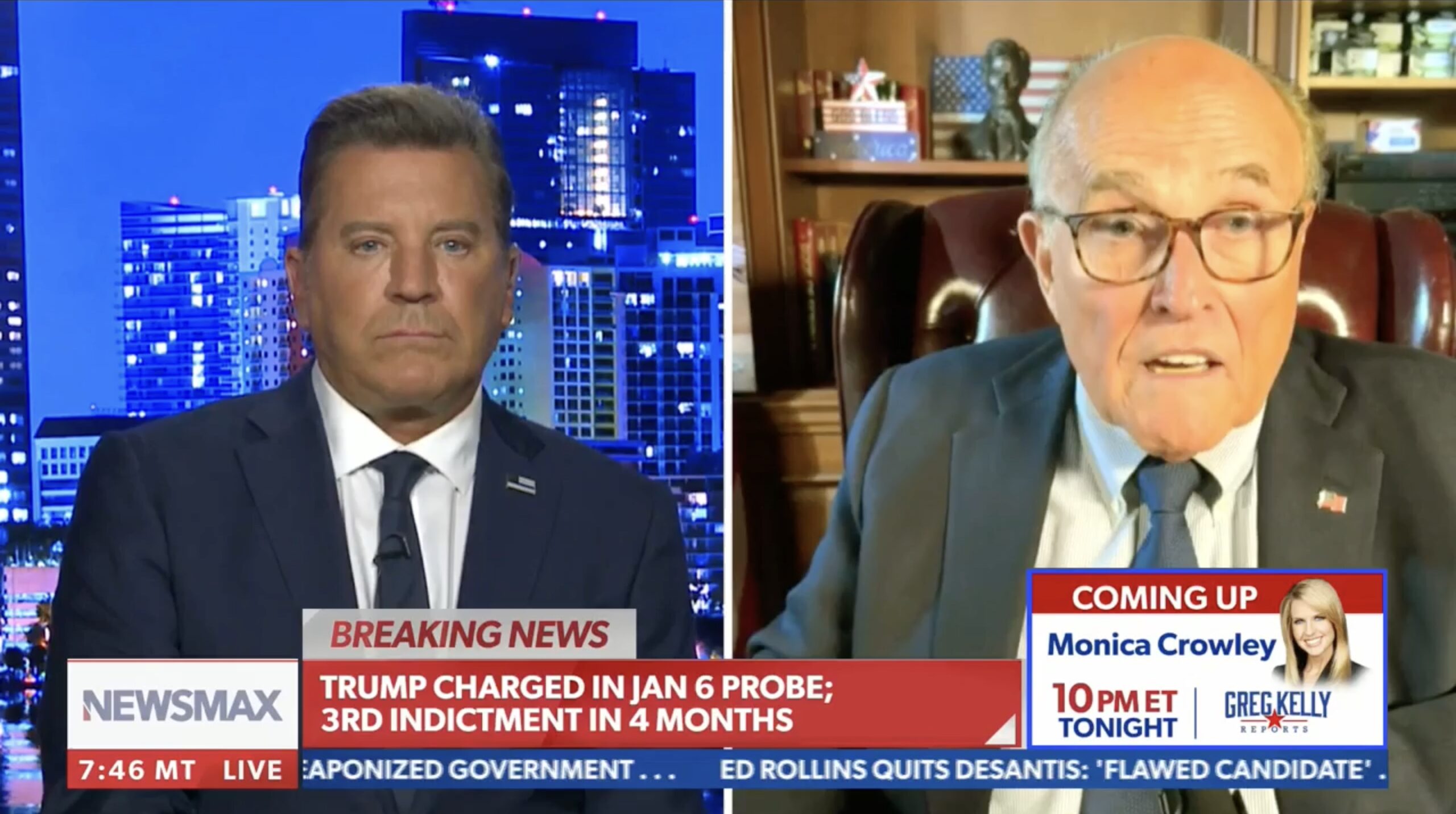 Rudy Giuliani Slams Desk in Angry Rant Against Trump Indictment: 'You ...