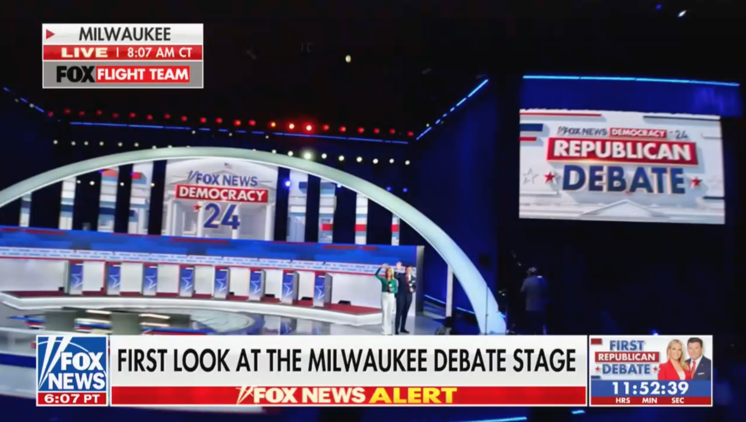 Fox News Gives Drone Tour of 2024 GOP Debate Hall