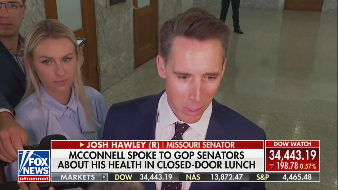 Josh Hawley Calls for McConnell to Step Down as Leader