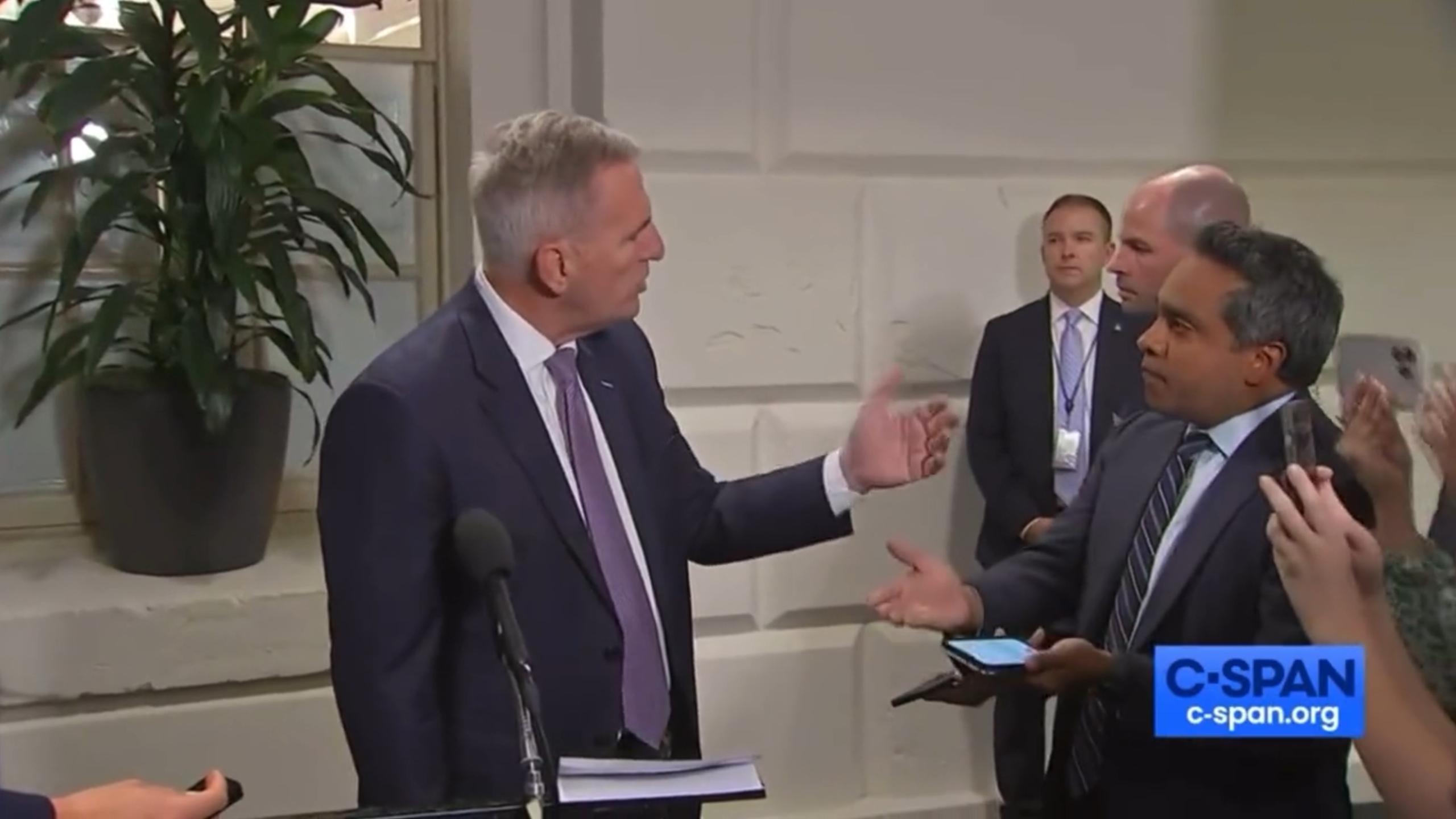 Kevin McCarthy Confronted By Manu Raju Over Impeachment