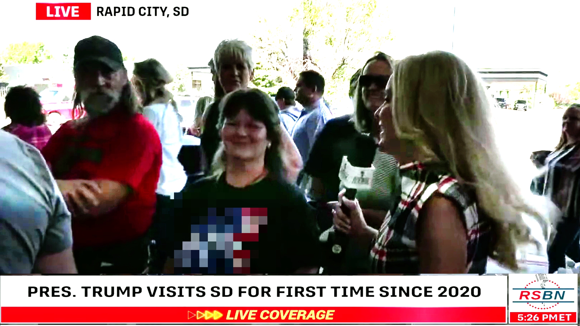RSBN Host Praises Trump Fan Shirt With Slur on Kamala Harris
