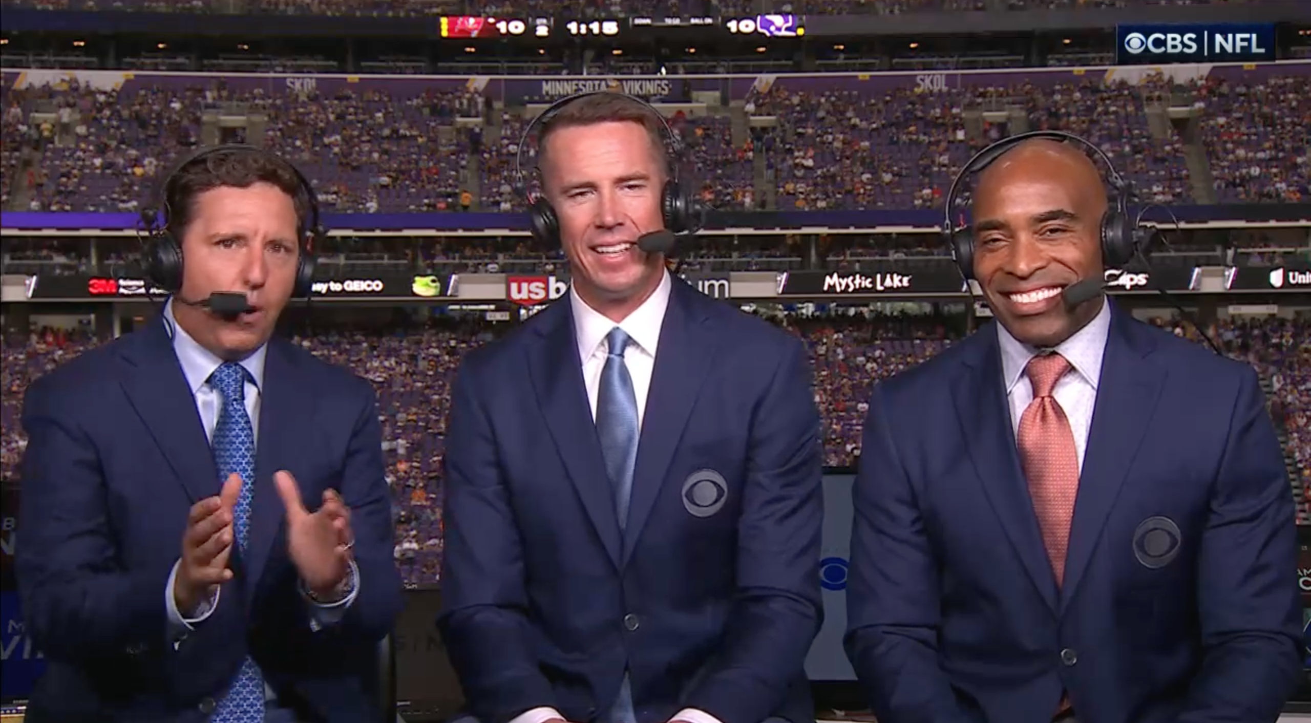 Matt Ryan Trolled in the CBS Booth With "28-3" Reference