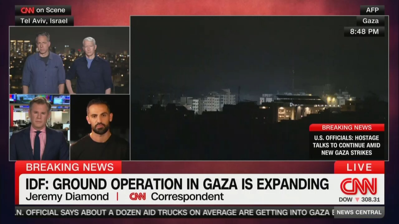 CNN Live Report Interrupted As Air Raid Sirens Are Sounded