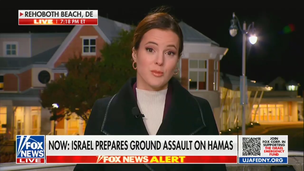 Fox News' Alexandra Hoff Reports Biden Has Worked from Beach