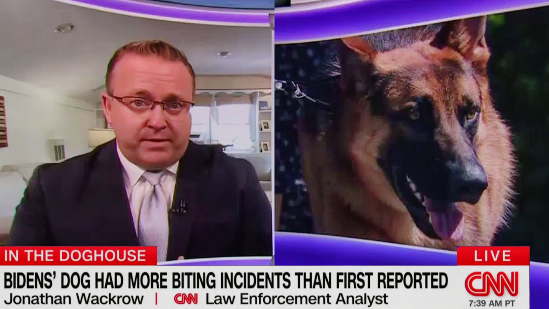 CNN Claims Biden Dog Commander Having 'Impact on Security'