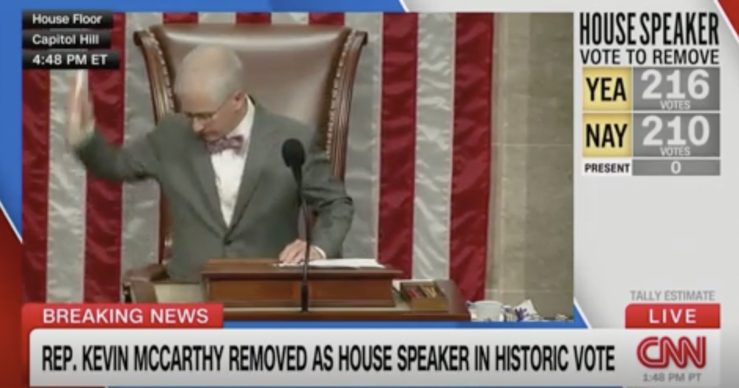 Patrick McHenry SMASHES Gavel After McCarthy Ousted