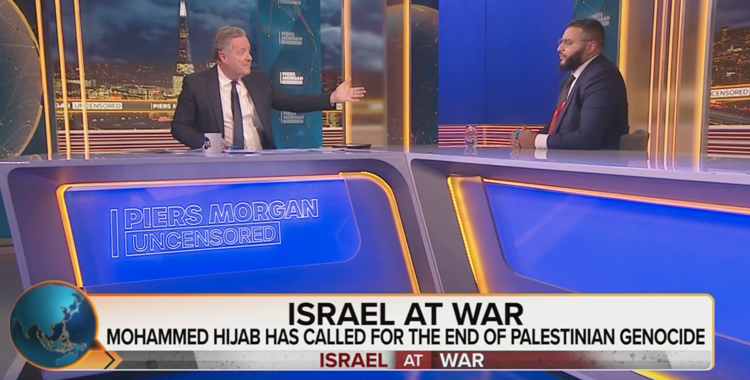 Piers Morgan Debates Mohammed Hijab on Israel-Hamas War