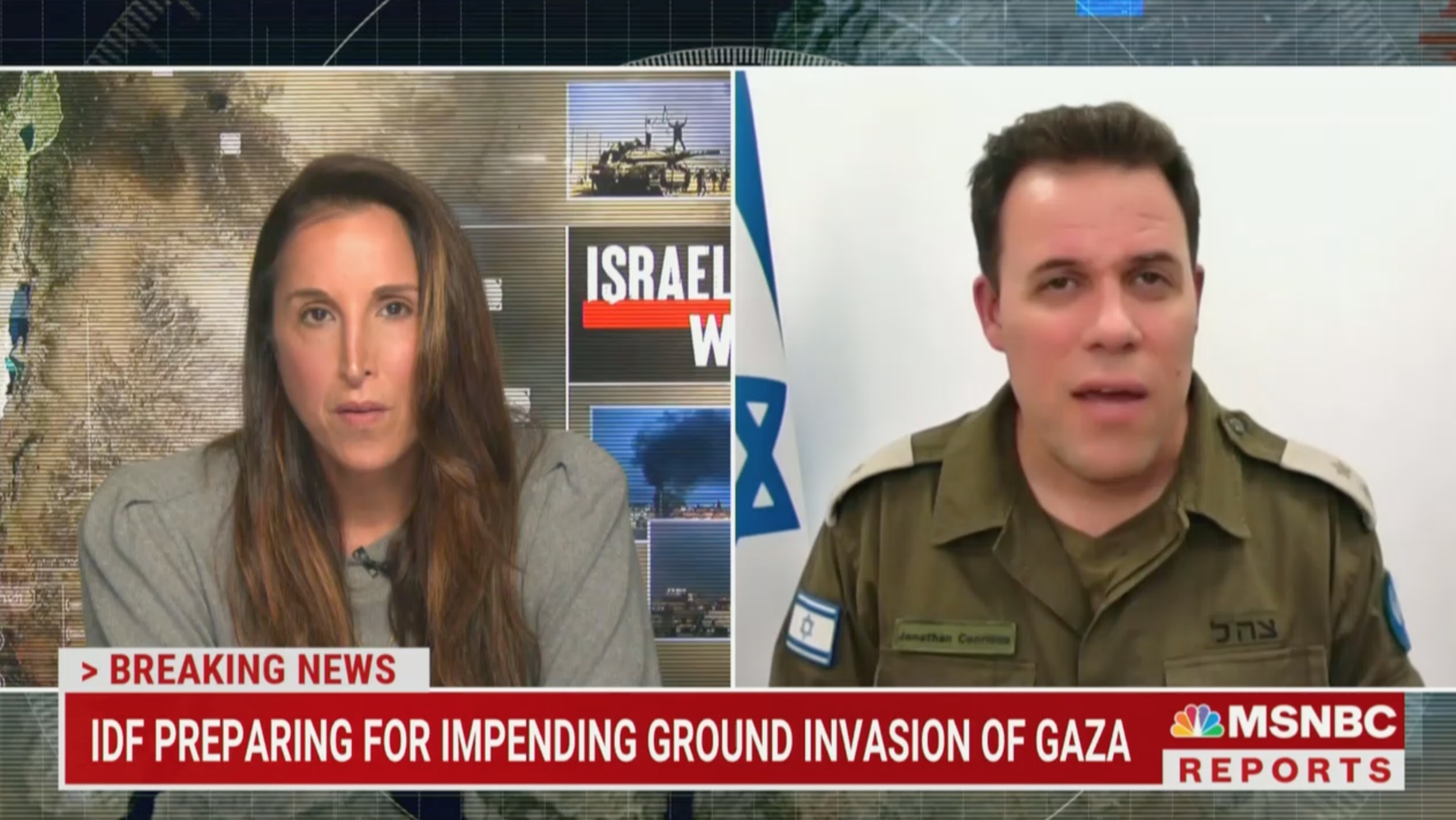 Jonathan Conricus Calls Out MSNBC Gaza Hospital Coverage