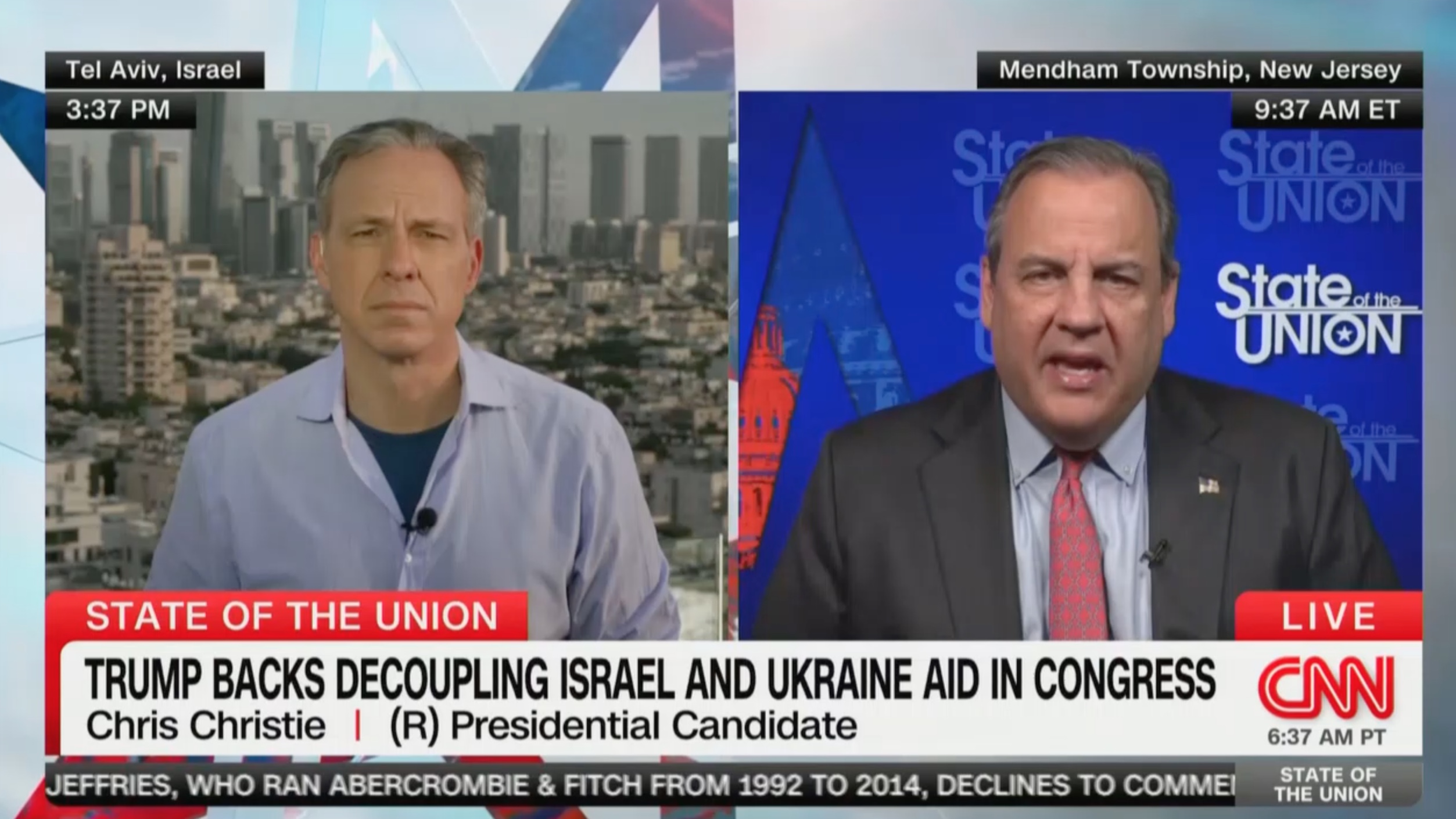 Chris Christie Scoffs at Trump Appealing to Israel