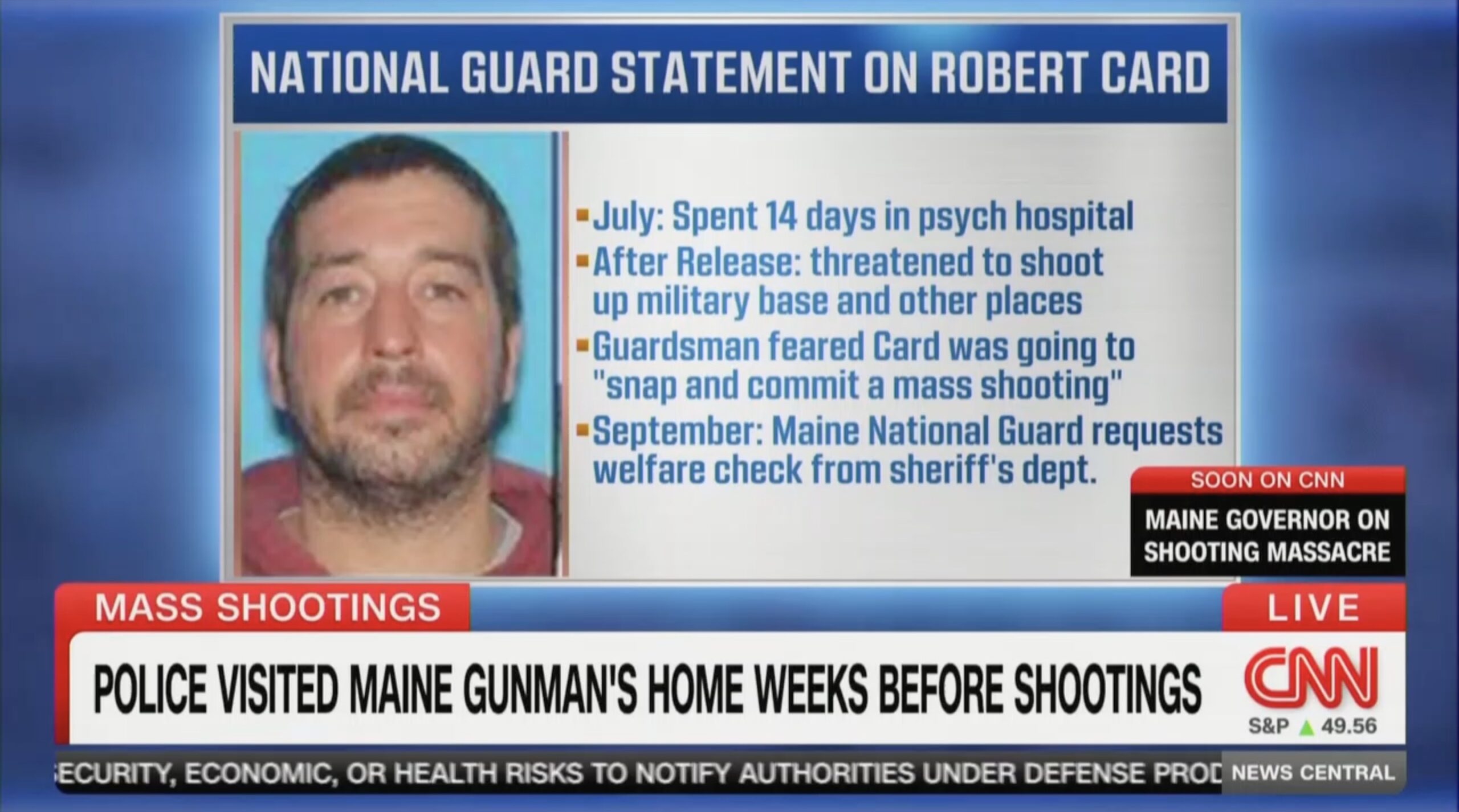 Robert Card's National Guard Unit Warned Maine Police He Could Snap and ...